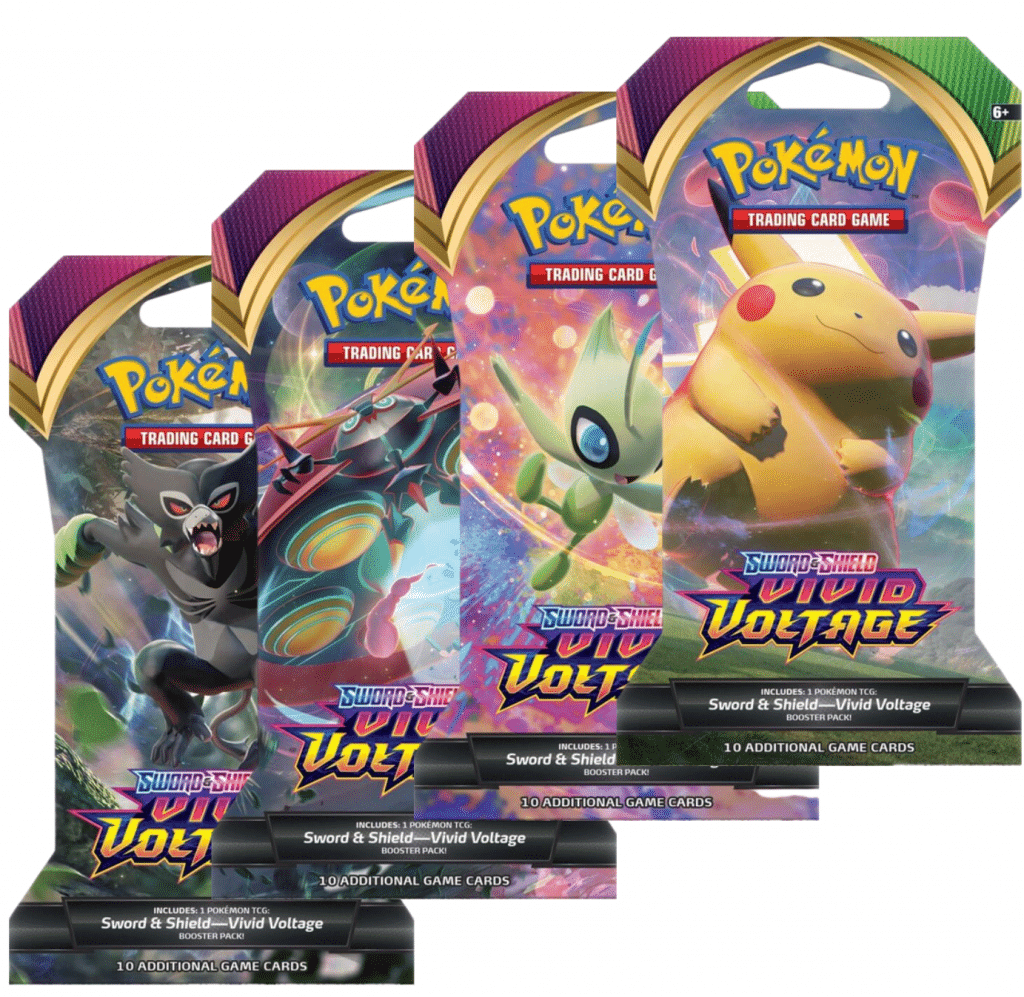 Pokémon TCG: Sword & Shield Vivid Voltage Sleeved Booster Pack (4X ...
